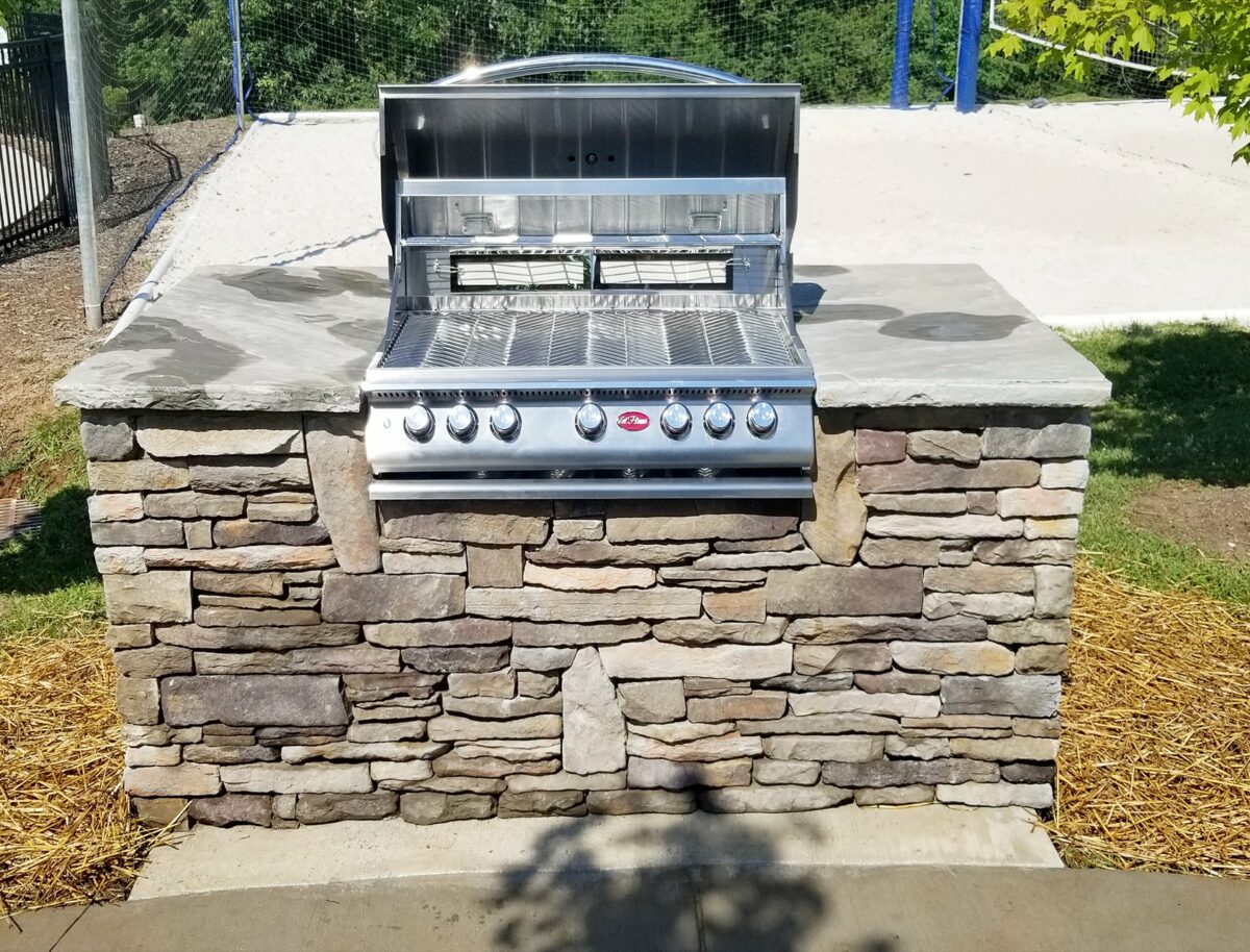 Outdoor Grill Install - B.H. Graning Landscapes